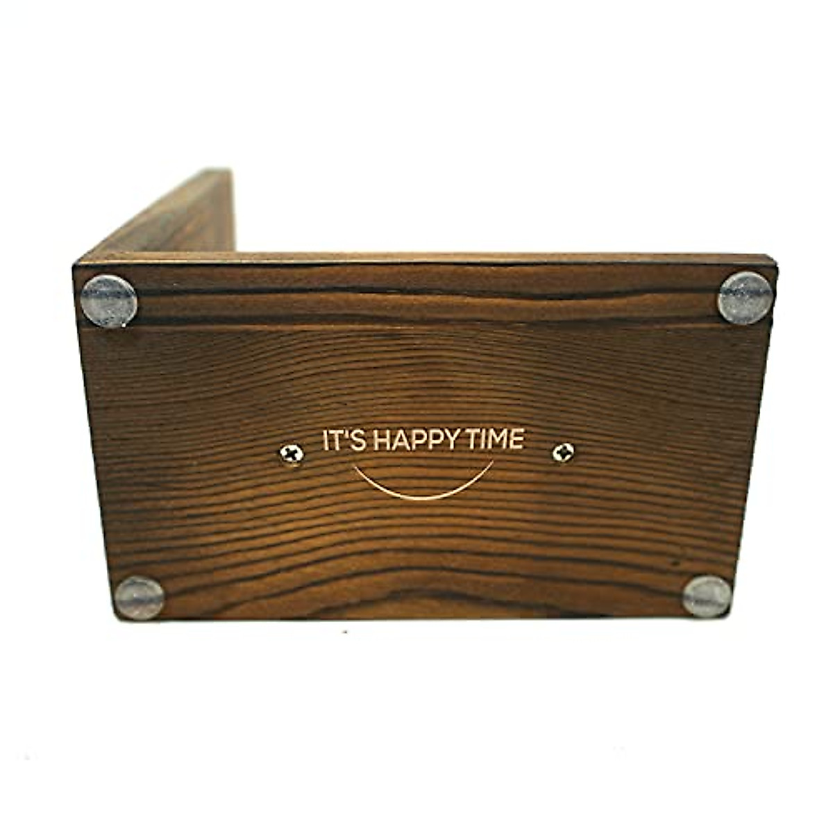 IT'S HAPPY TIME Mountain Wooden Bookends - Nonslip, Heavy Duty and Rustic Decor for Home and Office Shelves