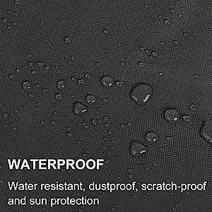 Outdoor Square Hot Tub Cover 210D Oxford Fabric Waterproof Dustproof Anti-UV Garden SPA Bath Pool Cover Multiple Sizes to Choice,Black,218x218x30cm