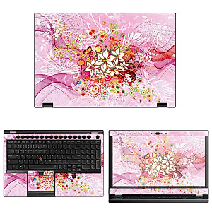 Decalrus - Protective Decal Floral Skin Sticker for Lenovo ThinkPad P53 (15.6" Screen) case Cover wrap LEthnkpd15_P53-179