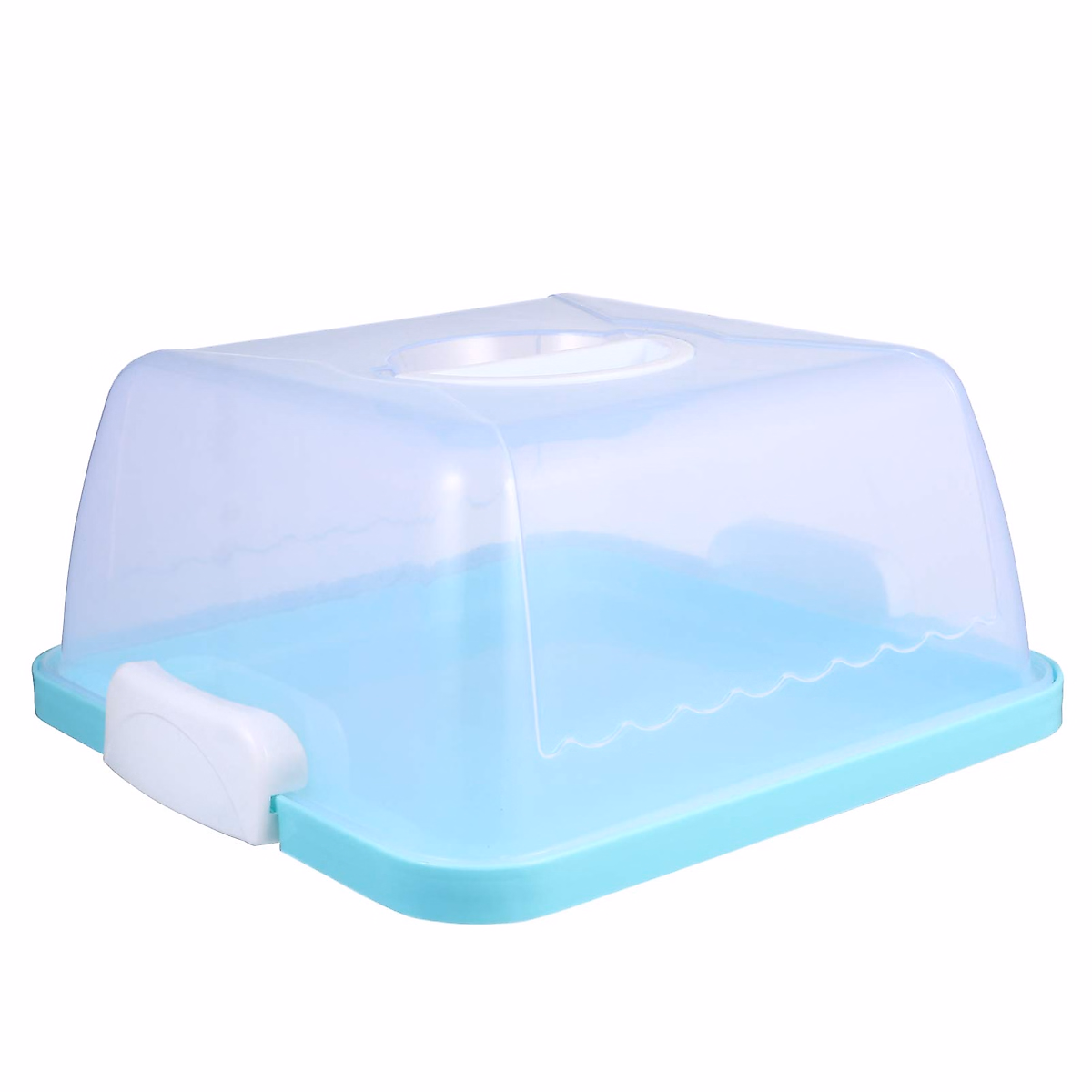 BESTOYARD Locking Cake Carrier Square Storage Container Stand for Cupcakes and Cakes with Collapsible Handles Blue,4RN9XLJITJ75218ZM915RAZF,25.5x20cm