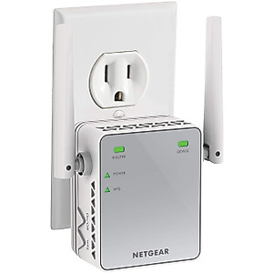 NETGEAR Wi-Fi Range Extender EX2700 - Coverage Up to 800 Sq Ft and 10 devices with N300 Wireless Signal Booster & Repeater (Up to 300Mbps Speed), and Compact Wall Plug Design