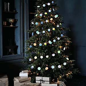 Iridescent Disco Party Decorations Garland, Retro 70s Circle Streamers, Holographic Hanging Dancing Decor Backdrop, Sparkle Birthday Bachelorette Mermaid Unicorn Theme Party Supplies