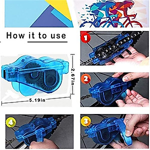 focopot Bike Cleaning Kit (9pcs), Including Chain Cleaner for Cycling,Bicycle Clean Brush Tools for Mountain/MT/Road/BMX Bike