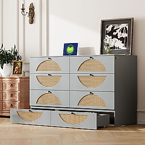 XD Designs Queen Size Murphy Bed with Large Storage Drawer and Charging Station, Versatile Traditional Solid Wood Murphy Bed Chest Cube Cabinet Bed, Convertible Space-Saving Design (Gray-TYX, Queen)