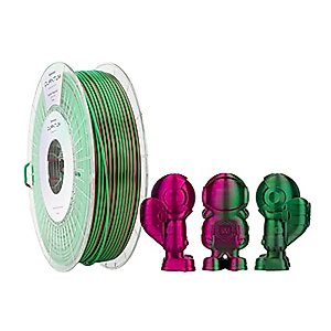 MatterHackers Quantum PLA Dichromatic Dual Color 3D Printer Filament (0.75kg) (1.75mm, Green Raspberry)