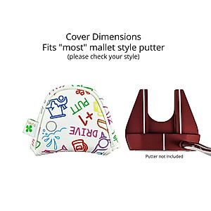 Foretra - Limited Edition Golf Icons Pattern Putter Headcover Quality PU Leather Magnetic Closure for Mallet Style Putters