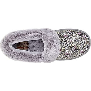 Skechers BOBS Women's 113478 Slipper, Grey Multi, 9.5