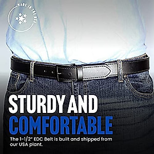 DeSantis 1 1/2” Everyday Carry Belt (EDC), 3.5mm Thick, Black, 40”