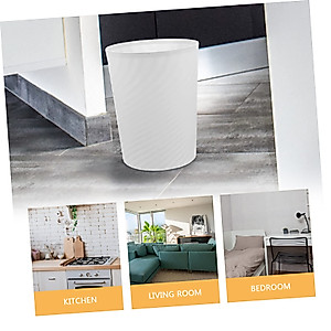 CHILDWEET Bedroom Trash Can with Simple Style Capacity PP Material Home Office Waste Basket