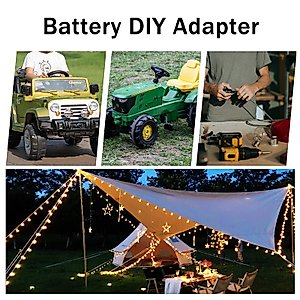 Power Wheel Adapter for Makita 18V Battery with Fuse & Switch & Wire terminals，Power Connector for Rc Car, Robotics, Rc Truck,DIY use, Work with for Makita BL1860 BL1850 BL1840 BL1830 Li-ion Battery