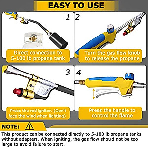 Singry Propane Torch Weed Burner,Connect 5-100Lb Propane Tank,Weed Torch Propane Burner Self Igniting,Flame Thrower Fire Gun,Weed Burner Torch for Propane Tank,Propane Weed Torch,Blow torch,Roof Torch