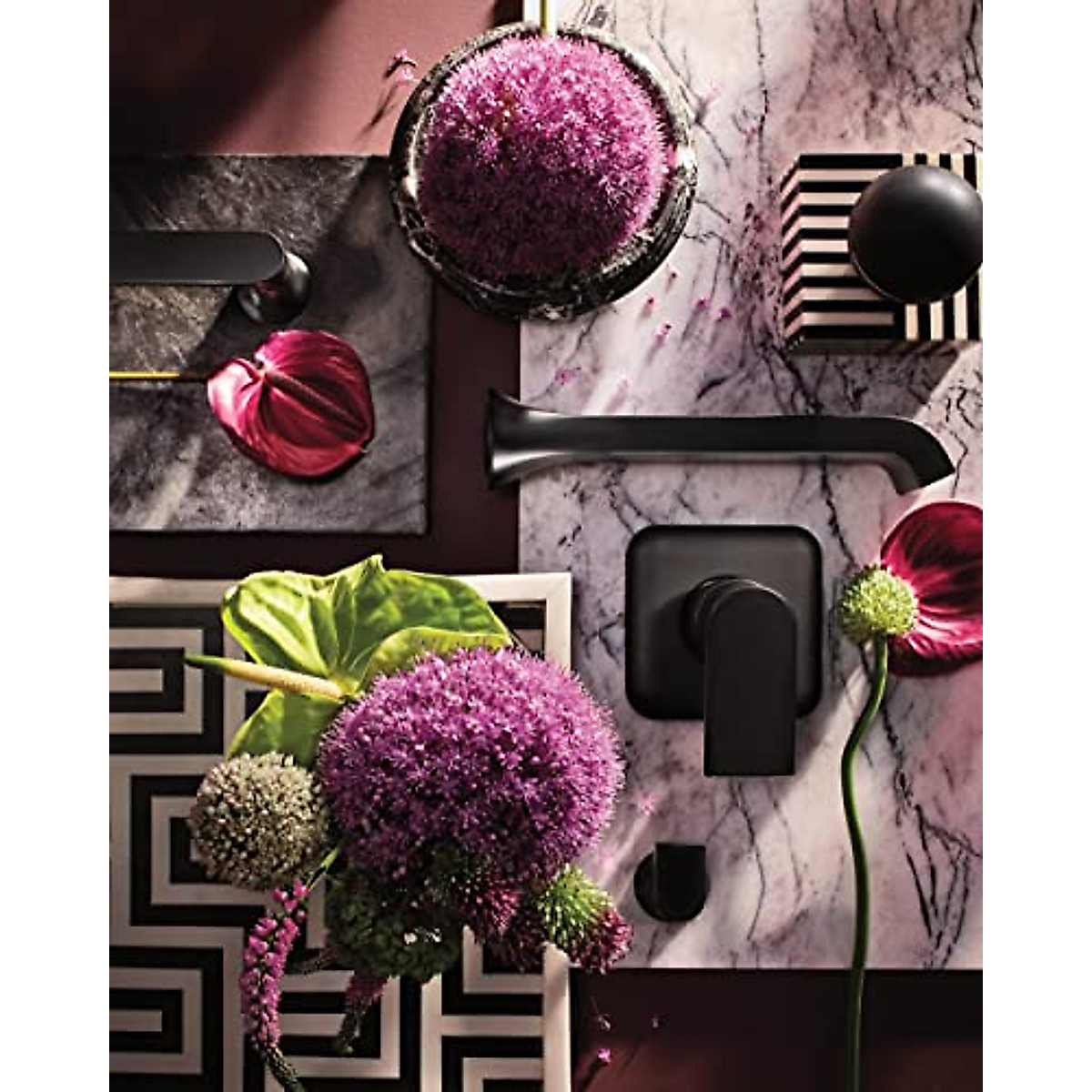 Moen Genta LX Matte Black Modern Single Robe or Towel Hanger for Kitchen or Bathroom, BH3803BL