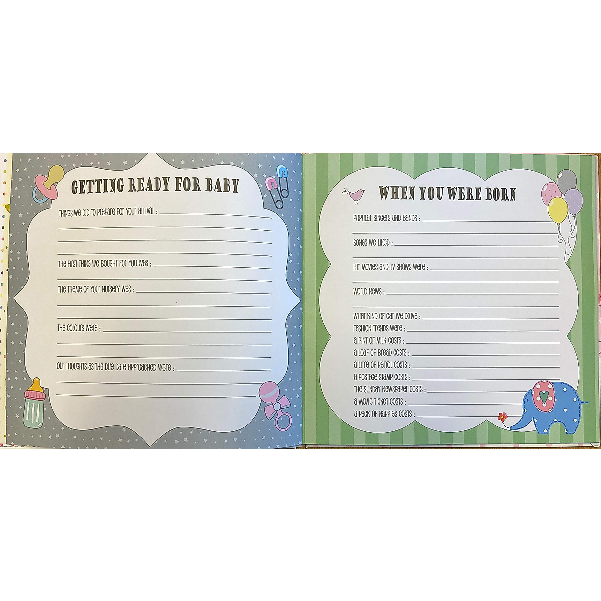 Baby's My First Year Record Log Book to Commemorate Birth Through Their First Year on Earth - Blue