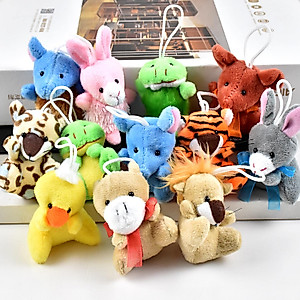 Cemirk Mini Animal Plush Toy Set - Perfect Party Favors and Classroom Prizes for Kids 4-8 - Cute and Colorful Goodie Bag Stuffers