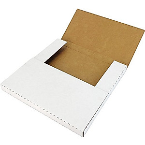 (10) White Vinyl Record LP Shipping Mailer Boxes - Holds 1 to 3 12" Records - Adjustable Height - STRONG 200# Test Cardboard #12BC01VDWH