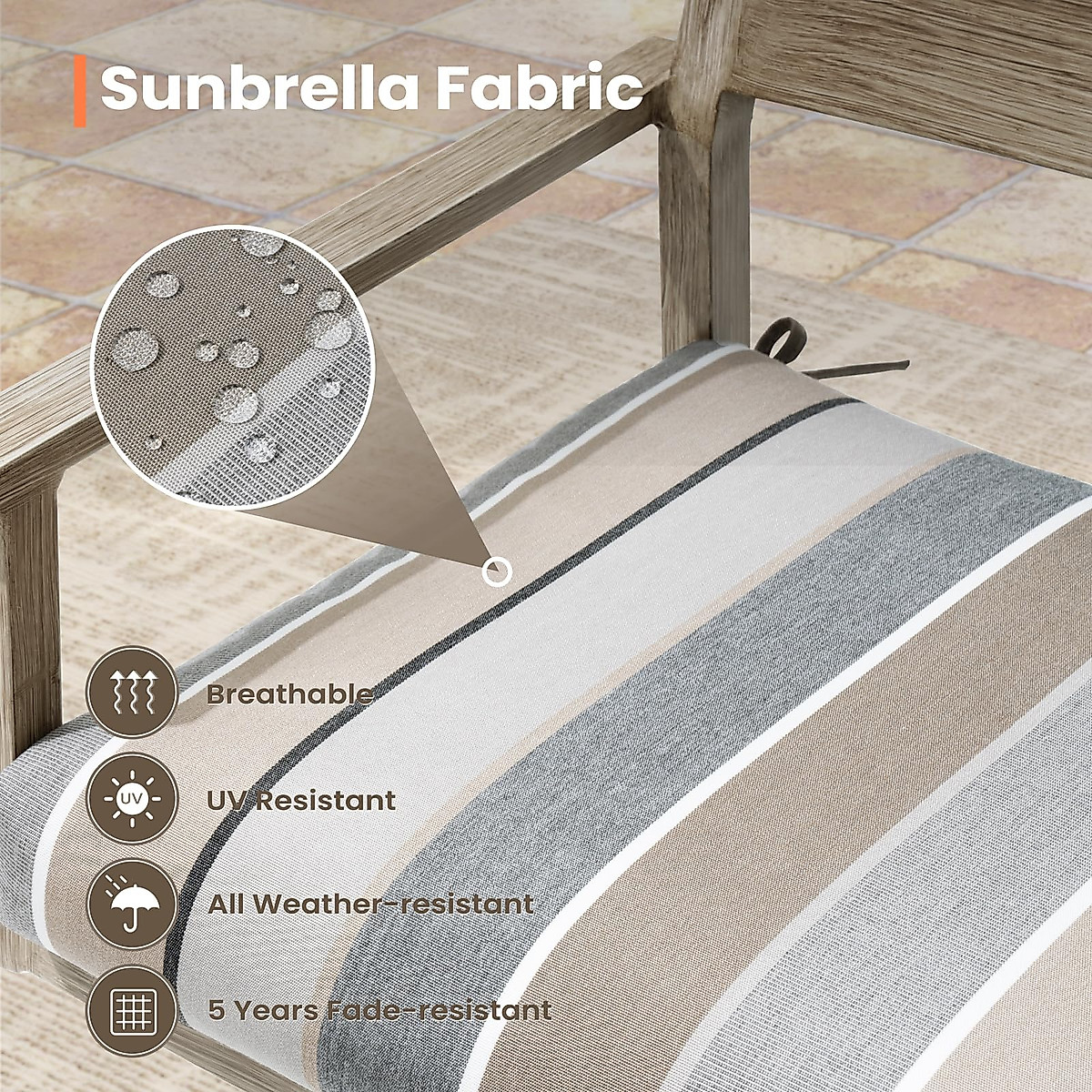 Pellebant Aluminum Outdoor Swivel Bar Stools with Sunbrella Cushion, Patio Counter Height Barstools Set, All-Weather Patio Stools & Chairs for Patio, Lawn, Garden (Milano Char, 4 PC)