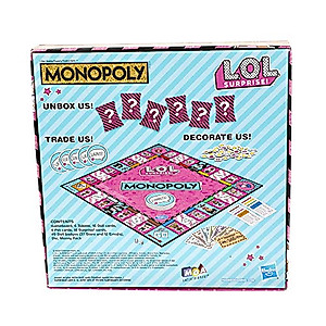 Monopoly Game: L.O.L. Surprise! Edition Board Game for Kids Ages 8 and Up