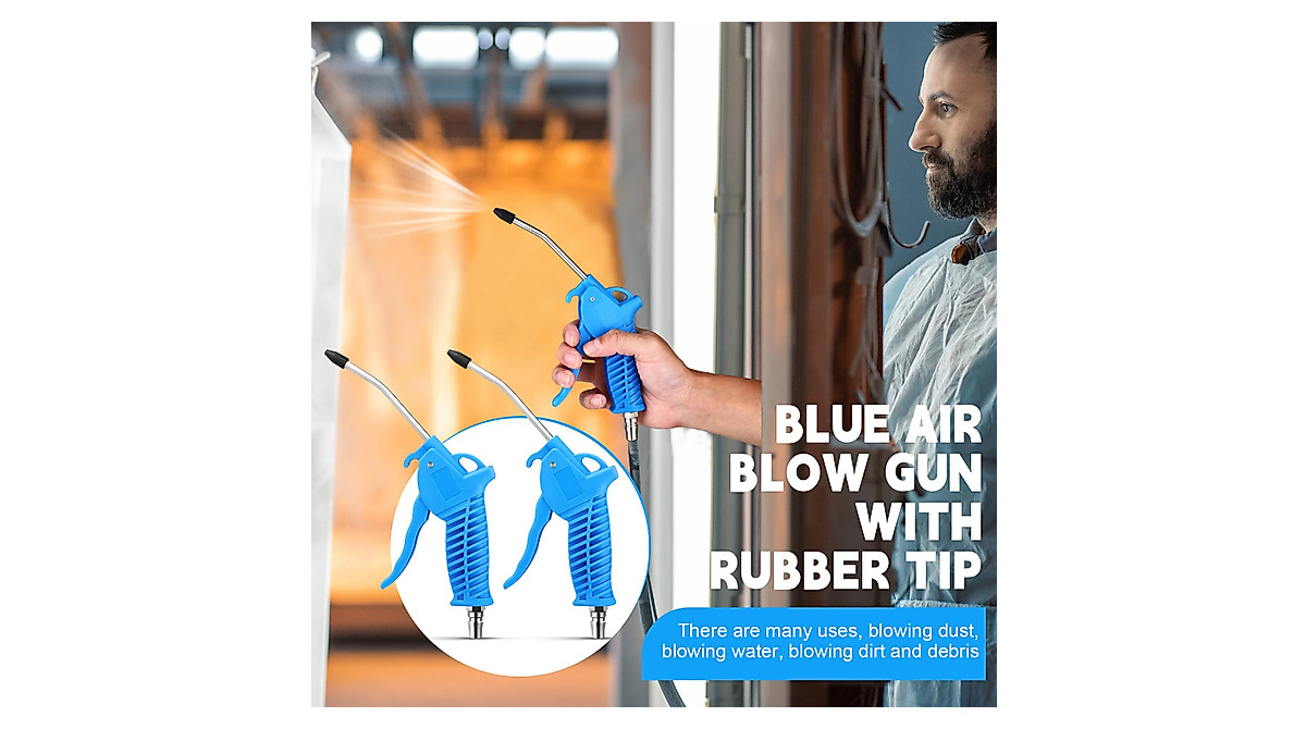 Gisafai 8 Pcs Air Nozzle Blower Gun - High Flow & Durable
