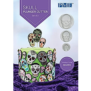 PME SKU202 Novelty Plunger Cutters-Skull Set of 3