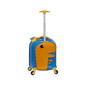 Rockland Jr. Kids' My First Hardside Spinner Luggage,Telescoping Handles, Dinosaur, Carry-On 19-Inch
