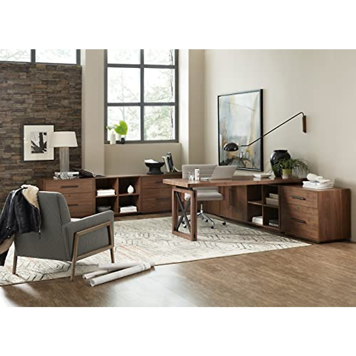 Hooker Furniture Elon 2 Door Storage Cabinet in Medium Wood