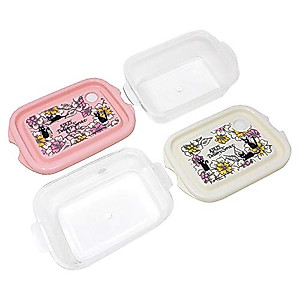 Studio Ghibli Bento Box - Kiki's Delivery Service - JIJI Elegance - Set of 16oz Japanese Lunch Box (2pieces Bento, Non-Woven Fabric Bag), Pink, Ivory