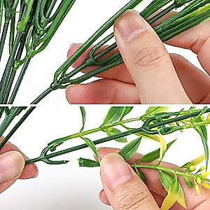 Ageomet 9pcs Artificial Flowers Outdoor UV Resistant Plastic Faux Flowers in Bulk Fake Flowers for Home Decor Outside Cemetery Indoor Vase Pots Hanging Planters Decoration