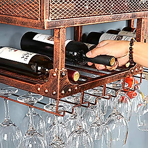 Wine Racks Metal Iron Wine Rack Upside Down Glass Holder Insert Glass Frame Hanging Wine Rack Wine Rack Creative Tall Cup Holder Glassware Rack (Size : L120*W35cm)