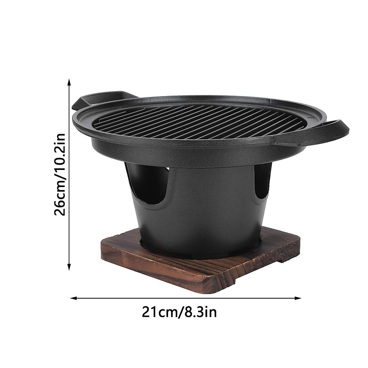 Barbecue Grill, Household Portable Mini Smokeless Barbecue Grill Charcoal Stove BBQ Accessories 26x21x12.5cm