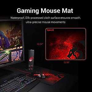 Redragon S101 Wired RGB Backlit Gaming Keyboard and Mouse, Gaming Mouse Pad, Gaming Headset Combo All in 1 PC Gamer Bundle for Windows PC – (Black)
