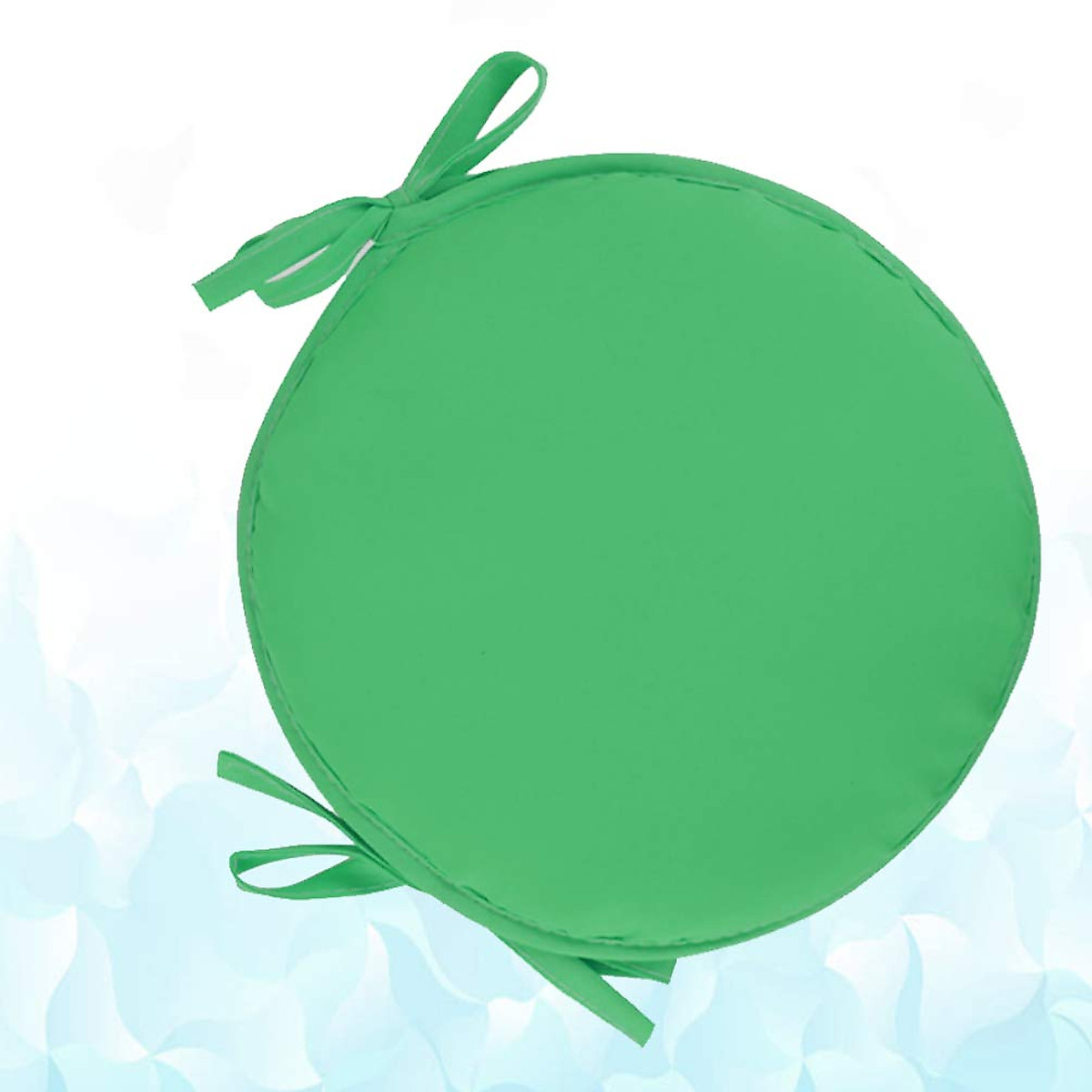 Garneck Round Chairs Seat Cushion Sponge Stool Pad Chairs Cover Slipcover with Rope Ties for 0ffice Home School Restaurant 38CM (Green)