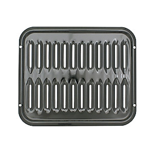 Range Kleen 2 Piece Heavy Duty Porcelain Full Size Convection Broiler Pan 16 by 12.75 by 1.74 Inches