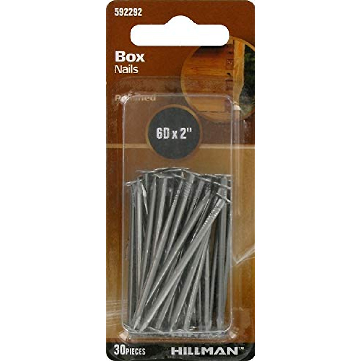 Hillman Polished Box Nails (6D x 2") - 30 pieces (Silver)