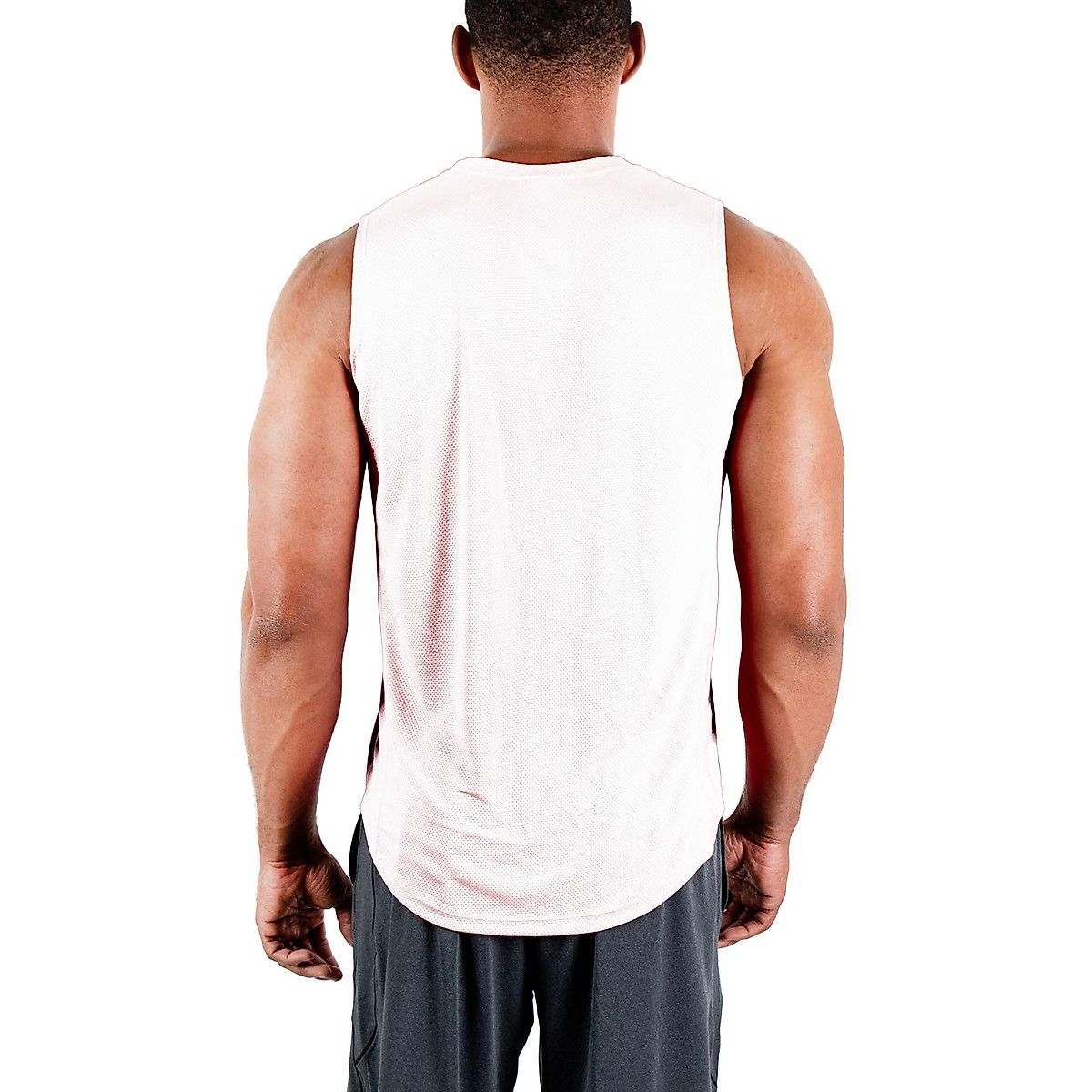 DEVOPS 3 Pack Men's Muscle Shirts Sleeveless Dry Fit Gym Workout Tank Top (X-Large, Black/Gray/White)