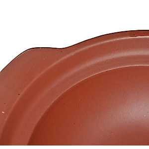 ZHCHSH Casserole Pot Clay Bowl 40oz Red Shallow Pan for Cooking Dolsot Bibimbap Soup Exclusive Japan Korea Style