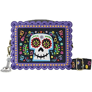 Loungefly Coco Miguel Calavera Floral Skull Crossbody Bag
