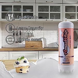 AMAZWHIP Original Flavor Whipped Cream Charger 2.2L,1364g Nitrous Oxide Tank-Classic Taste Never Goes Out Of Style (2 cylinders)
