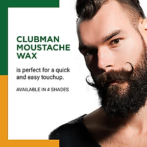 Clubman Moustache Wax Hang Pack - Black, 0.5 oz