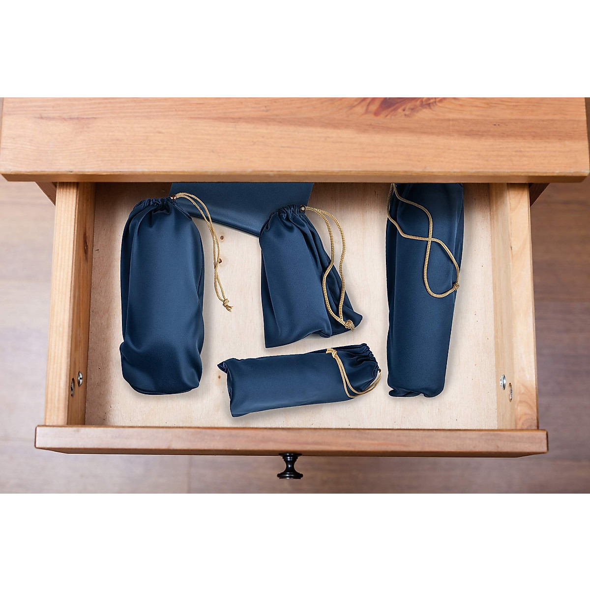 Valante Set of Adult Game Toys Microfiber Drawstring Storage Bags (3 size set)