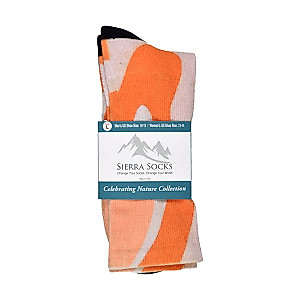 Sierra Socks Orange Creamsicle Pattern Unisex Socks - XL-Women Shoe Size (14+) / Buy 1 pr.