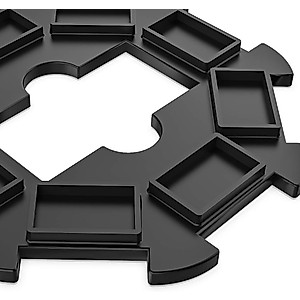 Volareo Mexican Train Hub - Replacement Hub Centerpiece for Mexican Train Dominoes (Black)