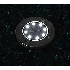 KAQ - Upgraded Solar Ground Lights, Super Bright Outdoor Garden in-Ground Lights, Waterproof Solar Garden Lights, Landscape Lights for Yard, Pathway, Lawn, Patio, Deck, Walkway (Cool White 8PK)