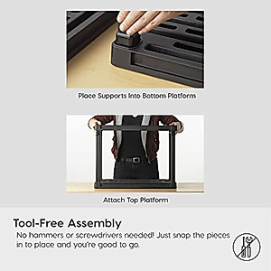 IRIS USA 4-Tier Heavy Duty Plastic Shelving Unit, 56" Tall - 100lbs per Shelf, Modular Garage Rack Storage Organizer for Home, Basement, Laundry & Utility Room, 18"D x 36"W x 56"H - Black