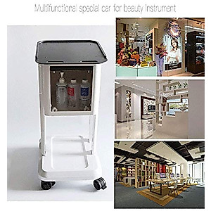 NEOCHY Movable Trolleys, Kitchen Storage Hand Trucks, Abs Beauty Instrument Utility Trolley with Handle,Steel Small Bubble Cart with Brake Wheel,50Kg Load Capacity