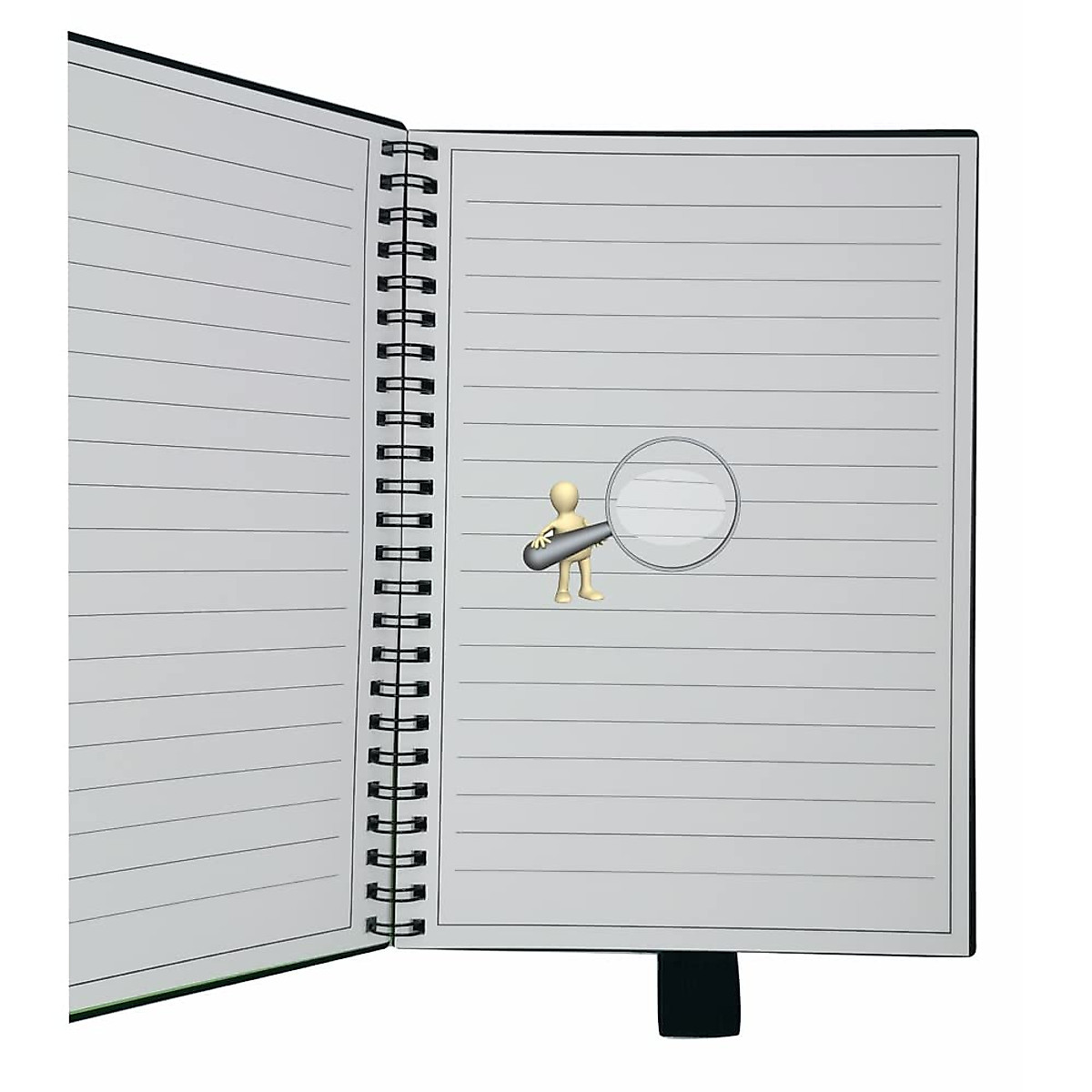 GOTTOWOW Reusable Smart Erasable Notebook, Heat Wet Erase, Waterproof, Wire bound Notebook, Spiral Notebook, Wide Ruled Paper, Blank Paper, Erasable Pen, Cloud Storage, 62 Pages, A5 (black 1)