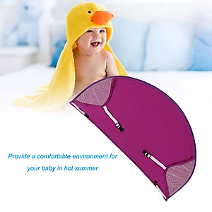 Stroller Sun Cover, Anti UV Sunshade Sun Cover Breathable Baby Sun Shade with Adjustable Strap, Pushchair Sunshade Sun Rain Wind Canopy Cover Protection Stroller Accessories