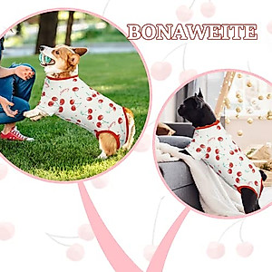 Bonaweite Dog Recovery Suit After Surgery, Pet Professional Surgical Shirt for Male Female Dogs Abdominal Wounds Bandage, Substitute E-Collar & Cone, Post-Operative Puppy Cat Onesies Snugly Vest