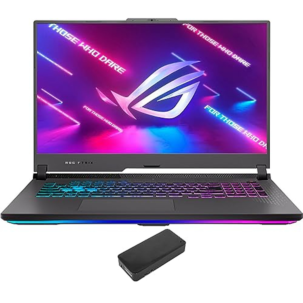ASUS ROG Strix G17 GS713 Gaming & Entertainment Laptop (AMD Ryzen 9 7945HX 16-Core, 64GB DDR5 4800MHz RAM, 2x8TB PCIe SSD RAID 0 (16TB), GeForce RTX 4060, 17.3" 240Hz Win 11 Pro) with DV4K Dock