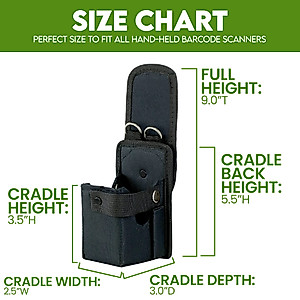 e-Holster Wireless Scanner Holster (Small) | Ballistic Nylon Pouch for 1D and 2D Barcode Scanner | Belt Clip, Belt Loop, Shoulder Strap | Fits Zebra Scanner DS2208/8108/8100/4600/2200