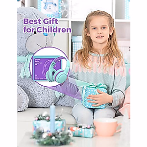 gorsun Premium Bluetooth Kids Headphones with Microphone, Wireless Headphones for Kids for School, 85/94dB Volume Limited, Adjustable Kids Bluetooth Headphones for Boys, Girls, Teens (Green)